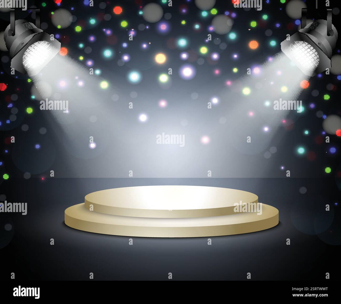 White podium on shiny Stock Vector Images - Alamy