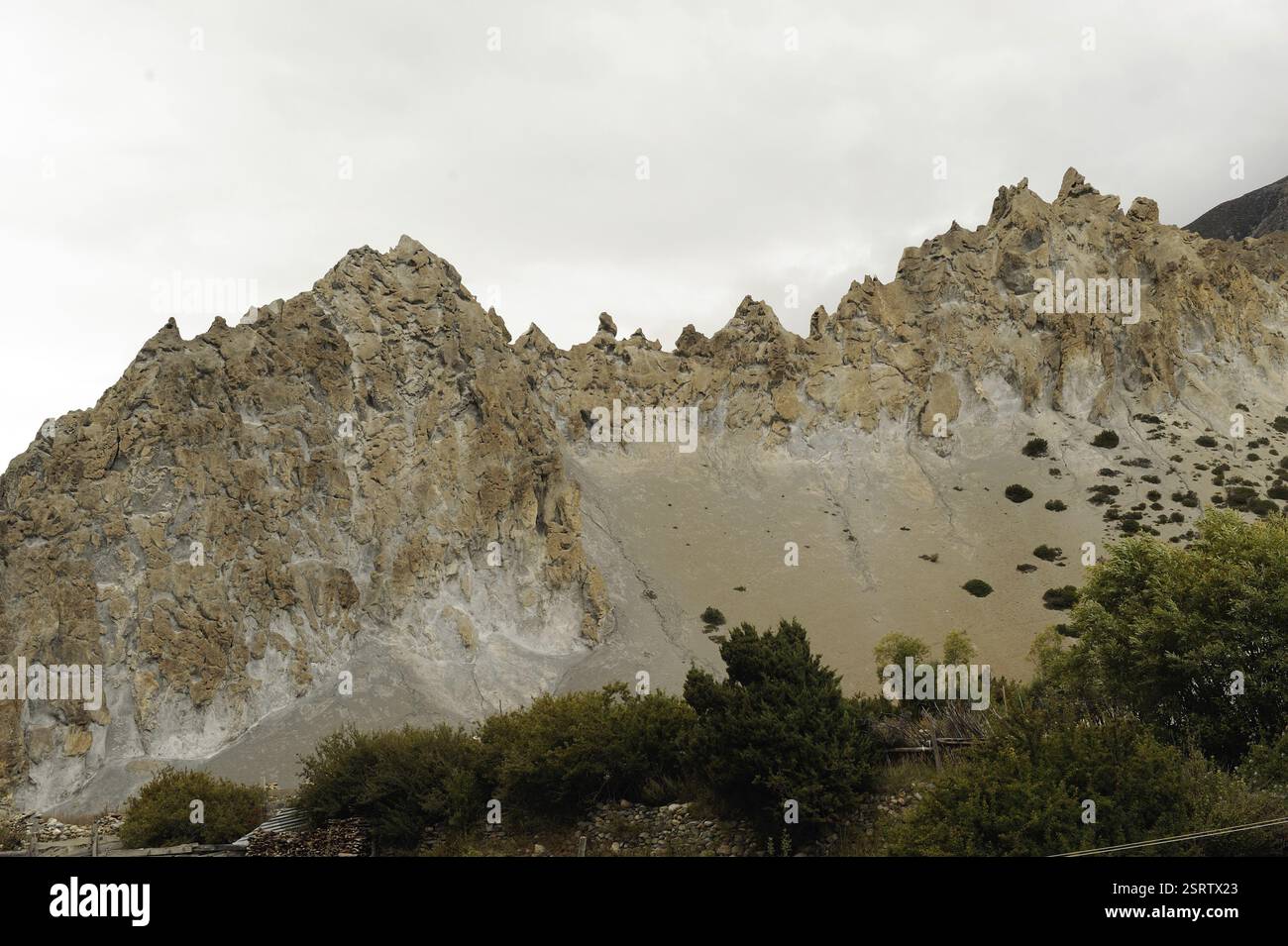 Mountain, Braka, Nepal, Asia Stock Photo - Alamy