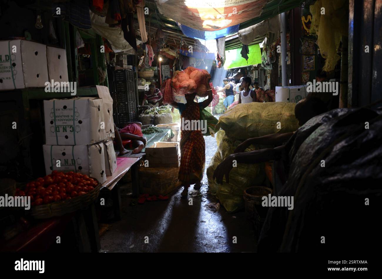 Koley vegetable market, Kolkata, West Bengal, India, Asia Stock Photo ...