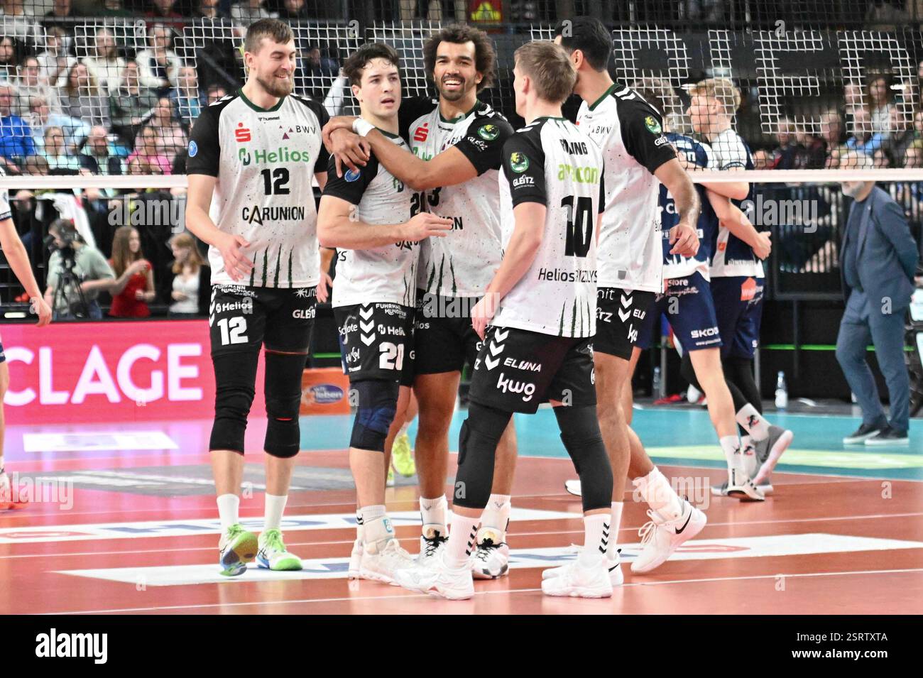 16.02.2025, LKH Arena, Lueneburg, GER; 1. VBL, SVG Lueneburg vs Helios ...