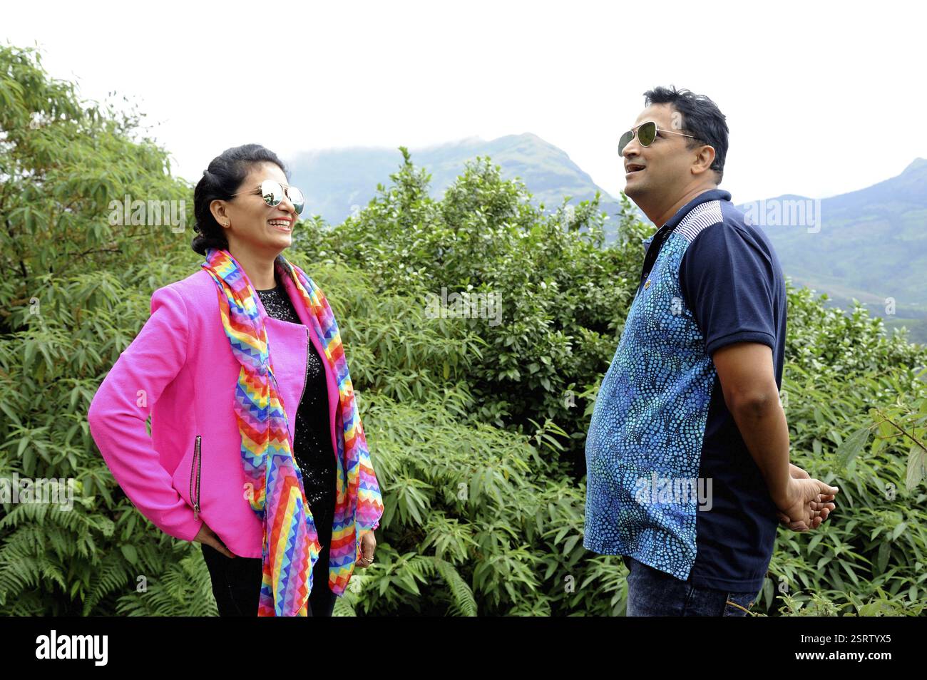 Couple posing, Munnar, Kerala, India, Asia, MR#801B, MR#802B, Asia Stock Photo - Alamy