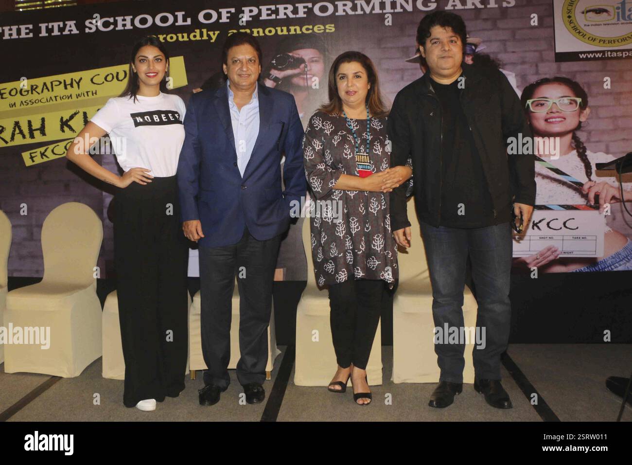 Bollywood actors Anushka Ranjan Shashi Ranjan filmmakers Farah Khan Sajid Khan press Farah Khan ...