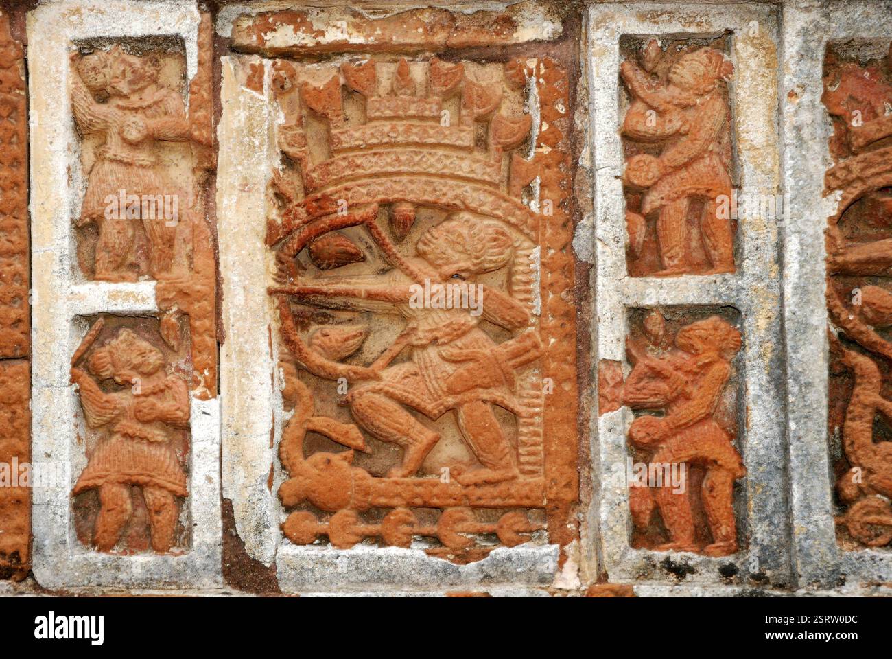 Terracotta artworks of Jor Bangla temple panels made of burnt clay ...