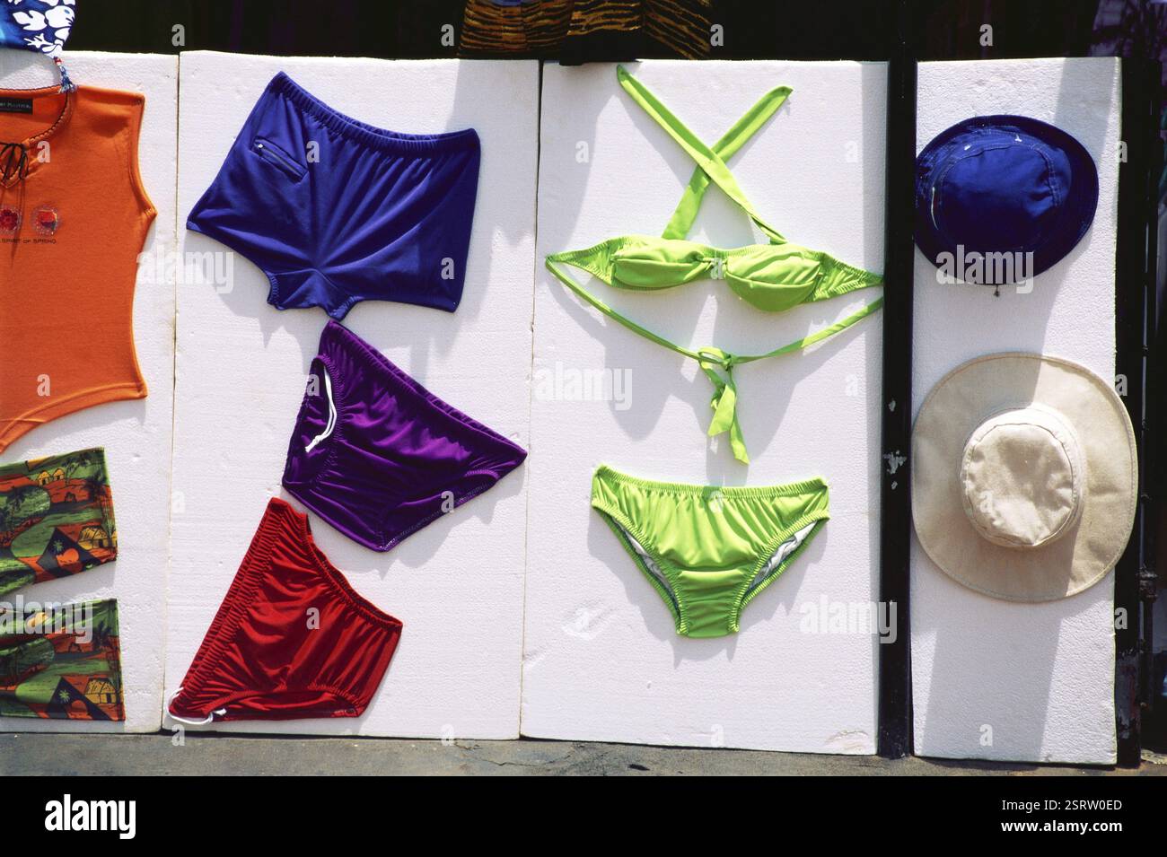 Garments displayed outside shop, Goa, India, Asia Stock Photo - Alamy
