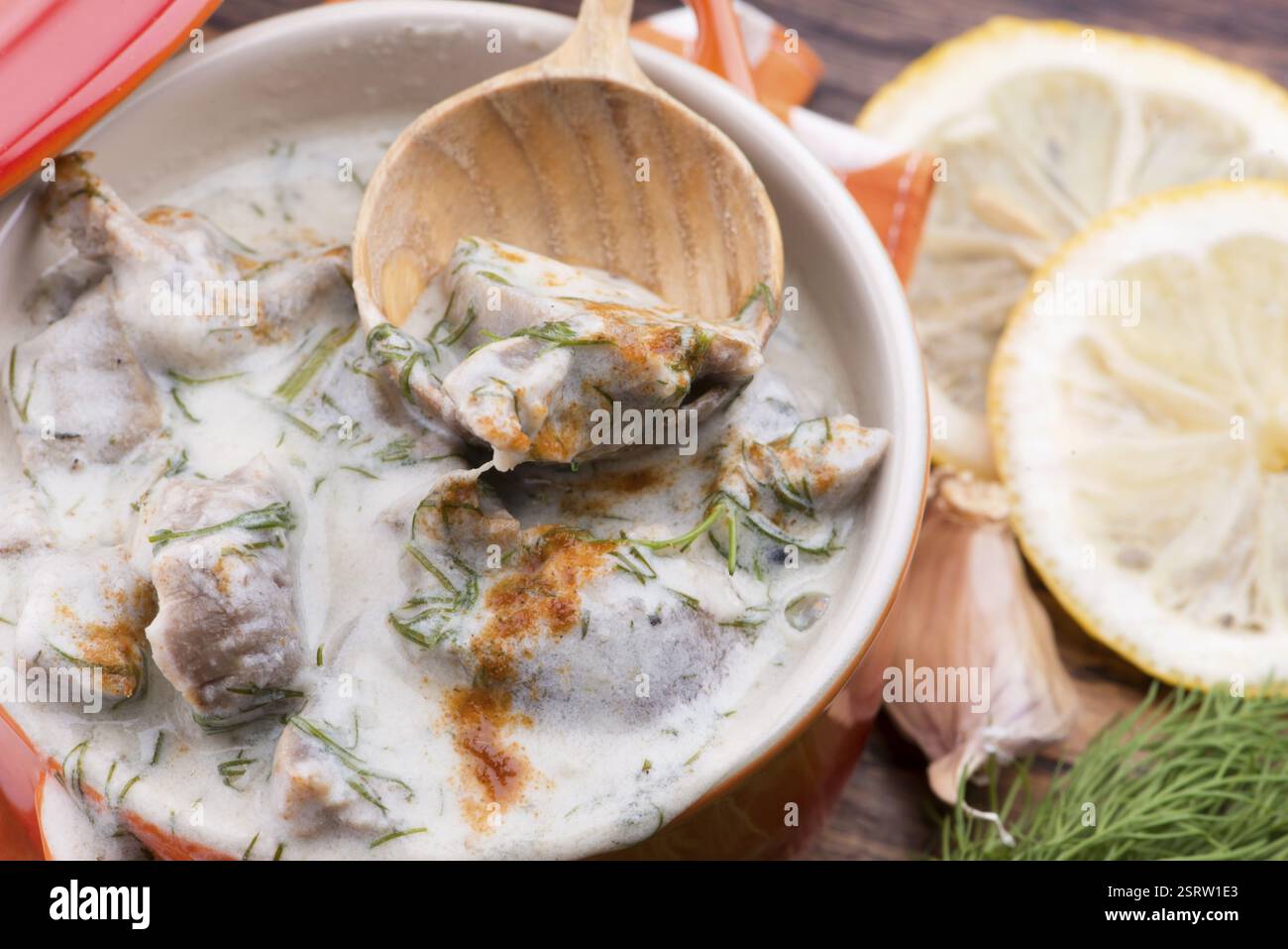 Turkish traditional tripe soup, iskembe corbasi and offal soup Stock ...