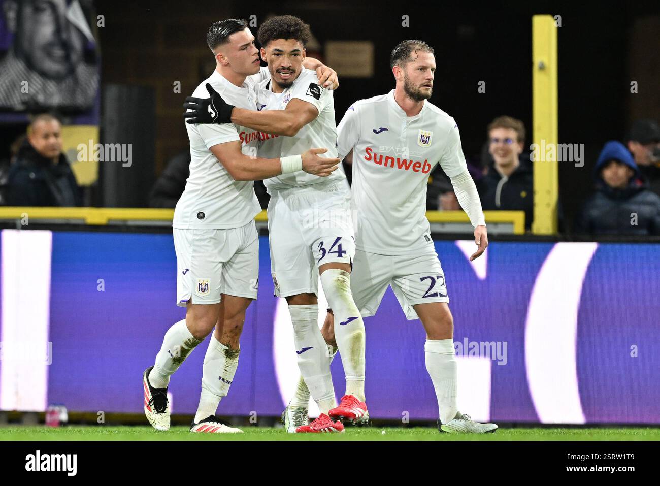 Anderlecht, Belgium. 26th Jan, 2025. Jan-Carlo Simic (4) of Anderlecht ...