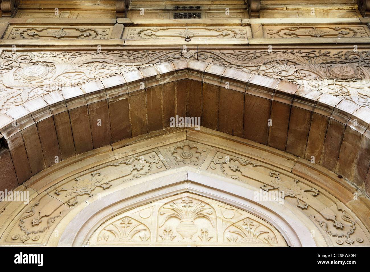 Exterior ceiling in mosque of Muhibullah Shah, Uttar Pradesh, India ...