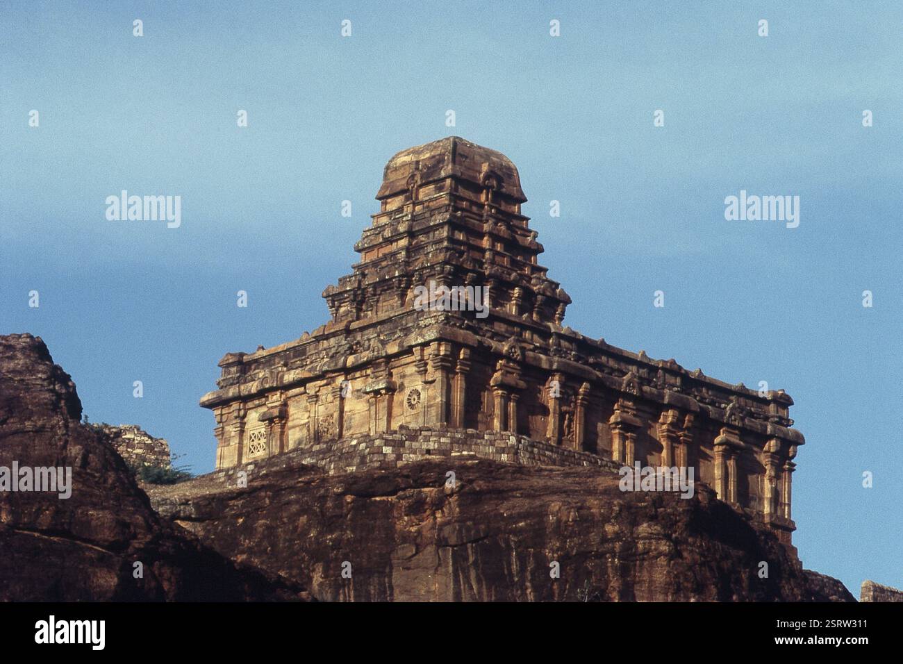 Structure of Upper Shivalaya Temple, Badami Fort, Karnataka, India ...