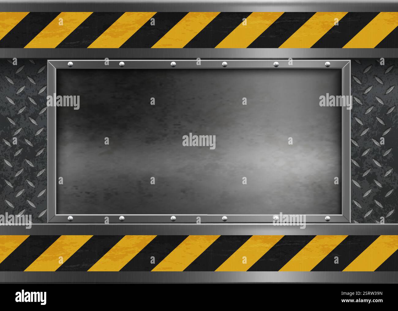 Metal plate. Futuristic steel background. Stainless plaque. Signage ...