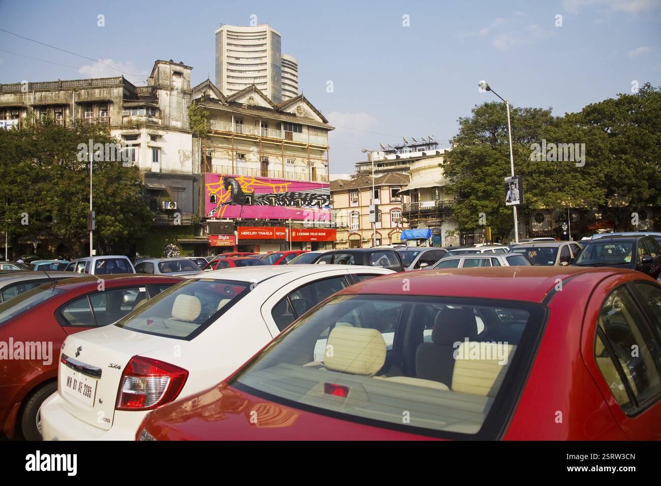 Car parking at kala ghoda mural depicting, Bombay, Mumbai, Maharashtra ...