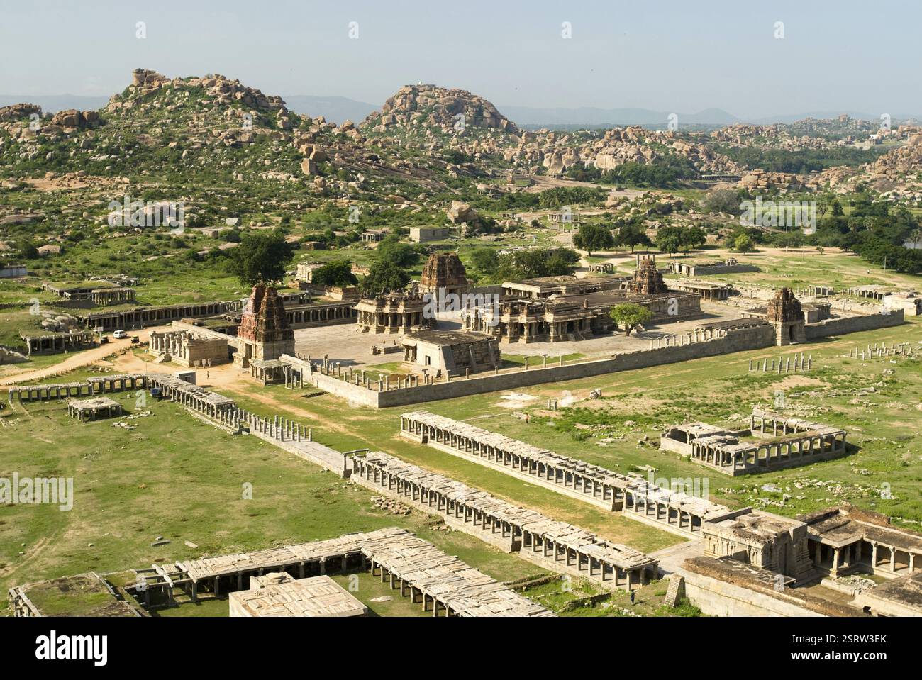 Aerial view of Vithala temple in 16th century, Hampi, Karnataka, India ...