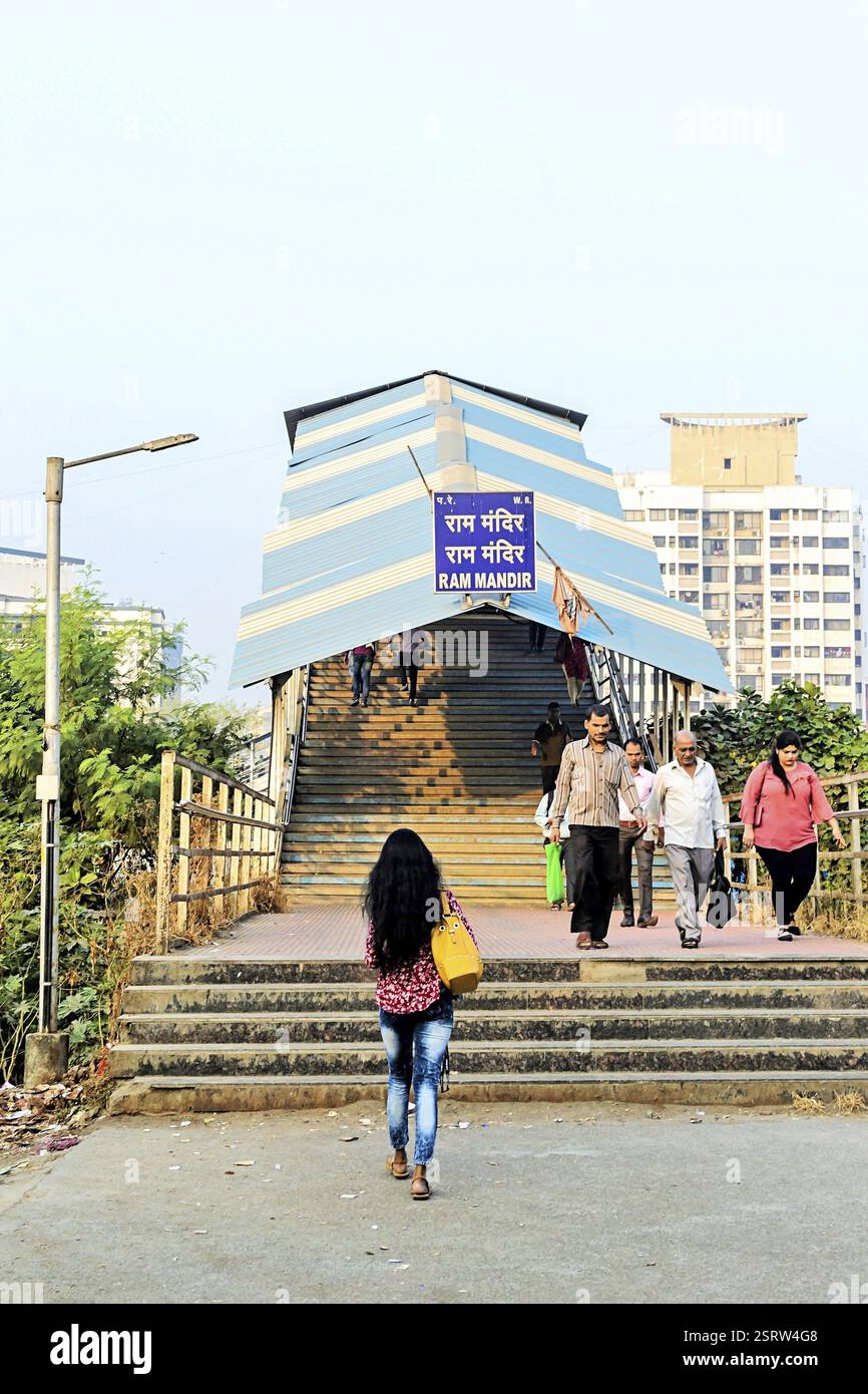 Ram Mandir Railway Station, Mumbai, Maharashtra, India, Asia Stock ...