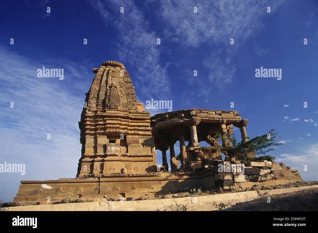 Abounded Shiva temple near Barmer, Rajasthan, India, Asia Stock Photo ...