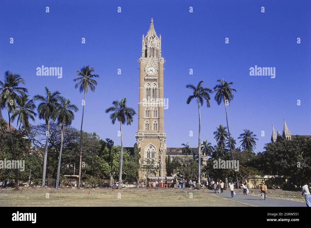 Rajabai Clock Tower and Oval Maidan, Mumbai, India, Asia Stock Photo ...