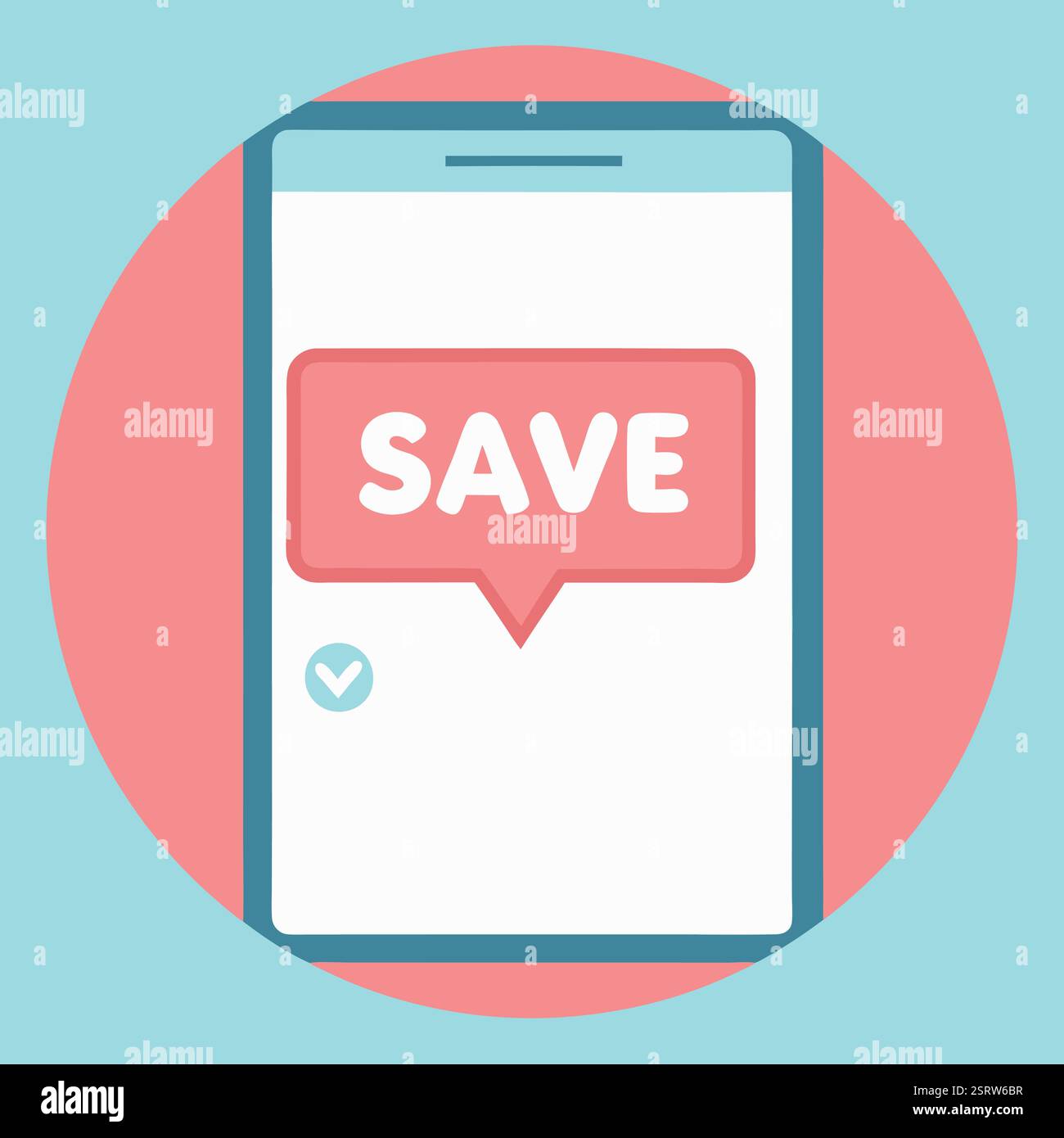 Smartphone App Showing Save Icon Interaction Stock Vector Image & Art ...