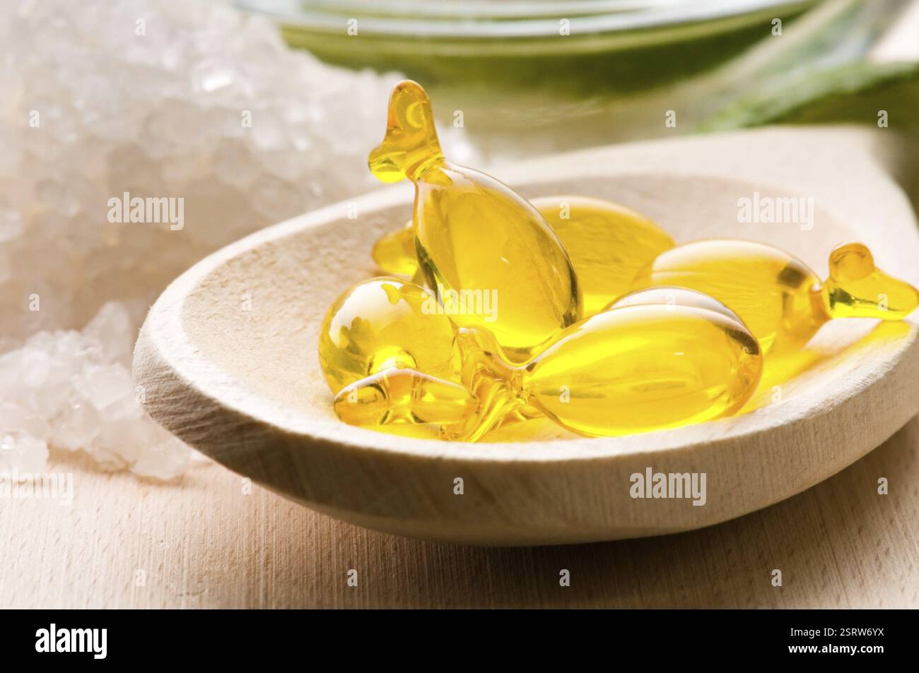 Lemon bath - bath salt, capsule and fresh fruits, poland Stock Photo ...