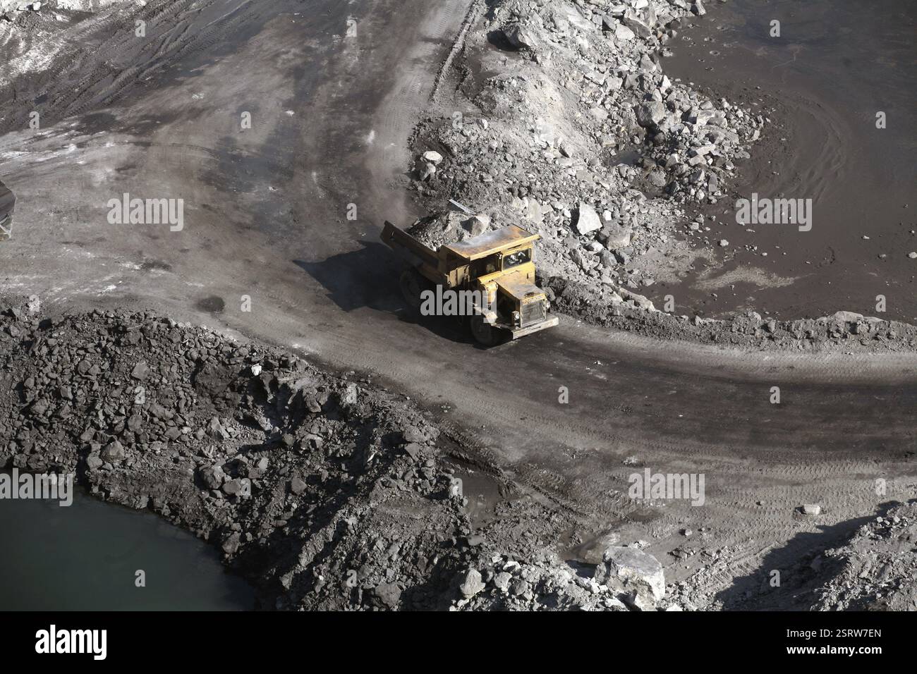 Overview of Coal mine in Jharkhand, India, Asia Stock Photo - Alamy
