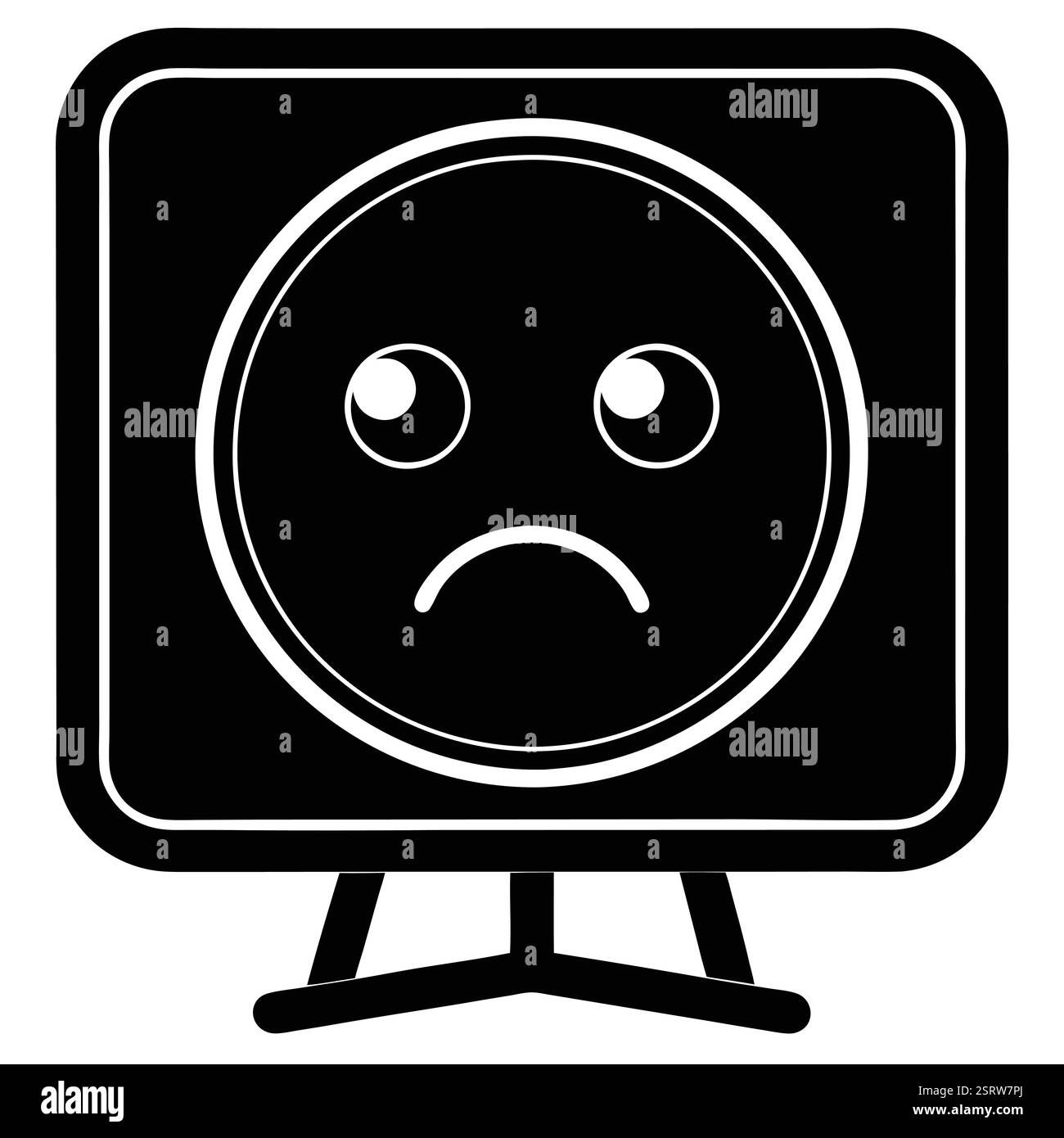Sad Emoji icon on a board Stock Vector Image & Art - Alamy