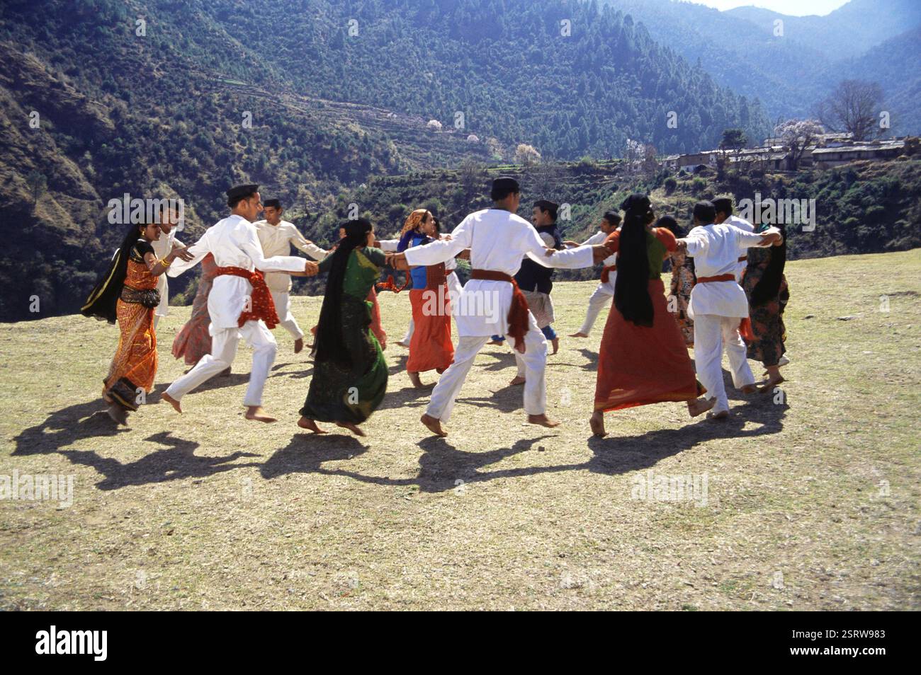 Folk dance showing film My Dear Mother, India MR#542 Stock Photo - Alamy