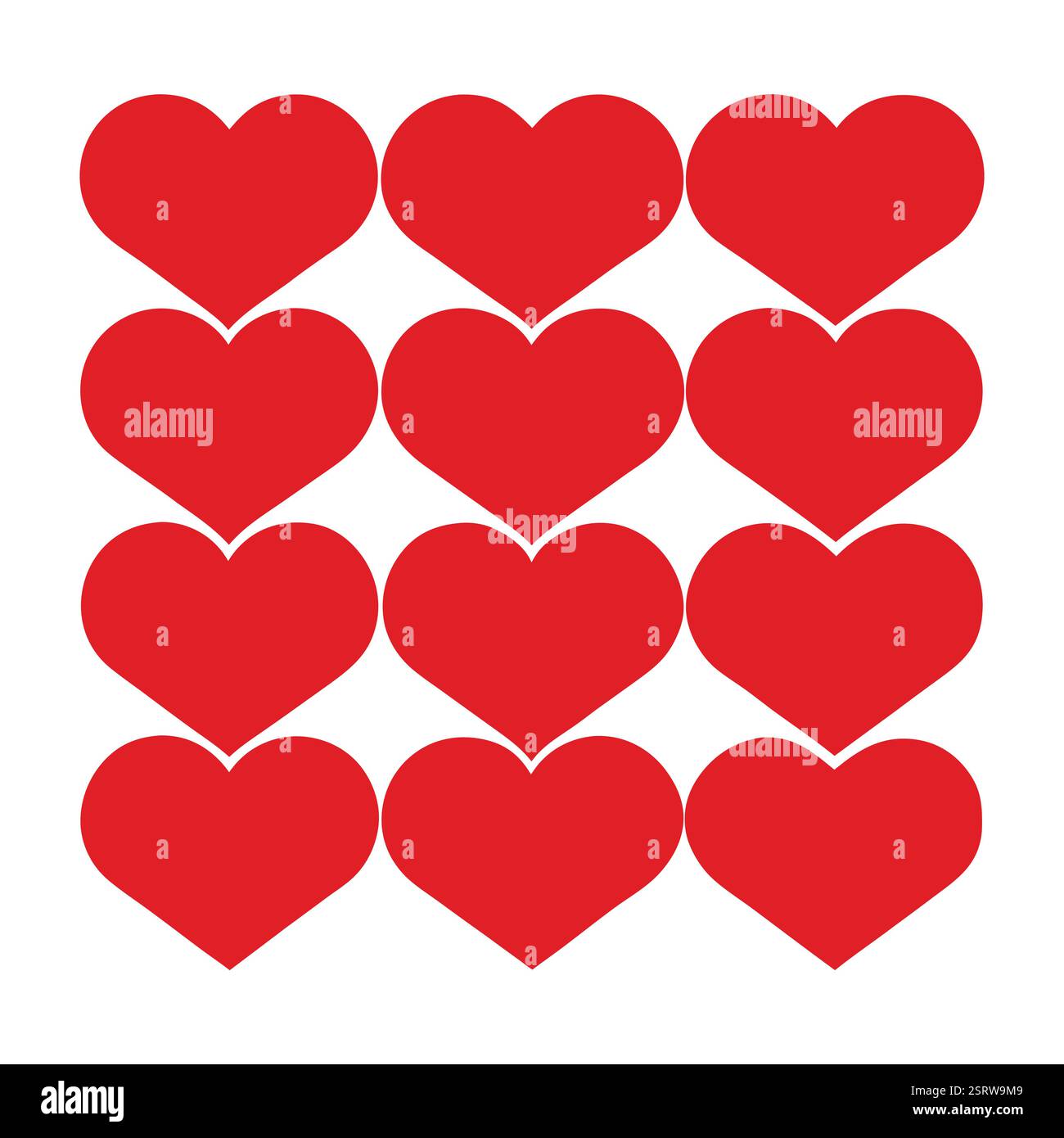 Alternating Red Hearts Pattern Design Stock Vector Image & Art - Alamy