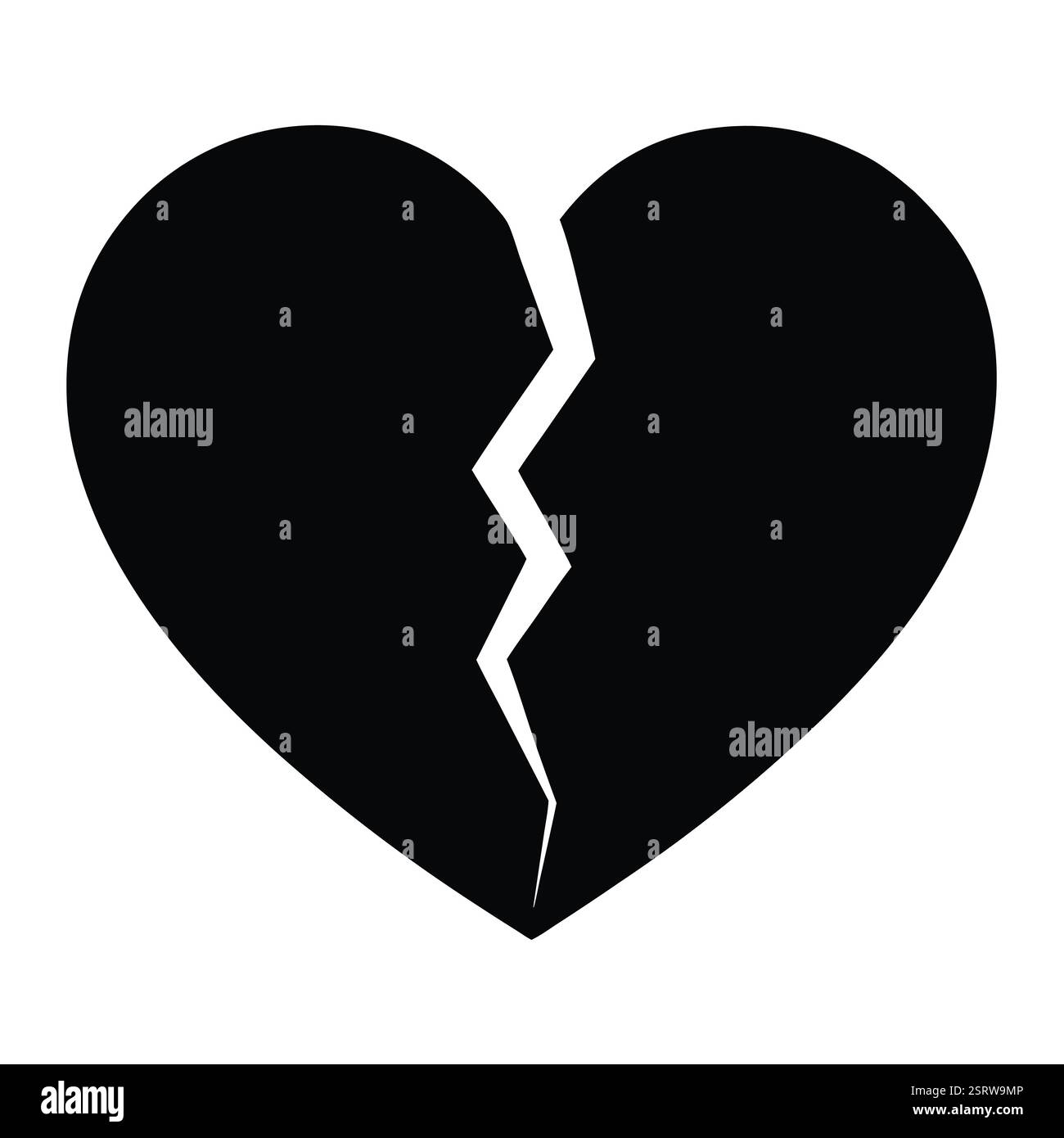 Broken Heart Icon Representing Loss and Sadness Stock Vector Image & Art - Alamy