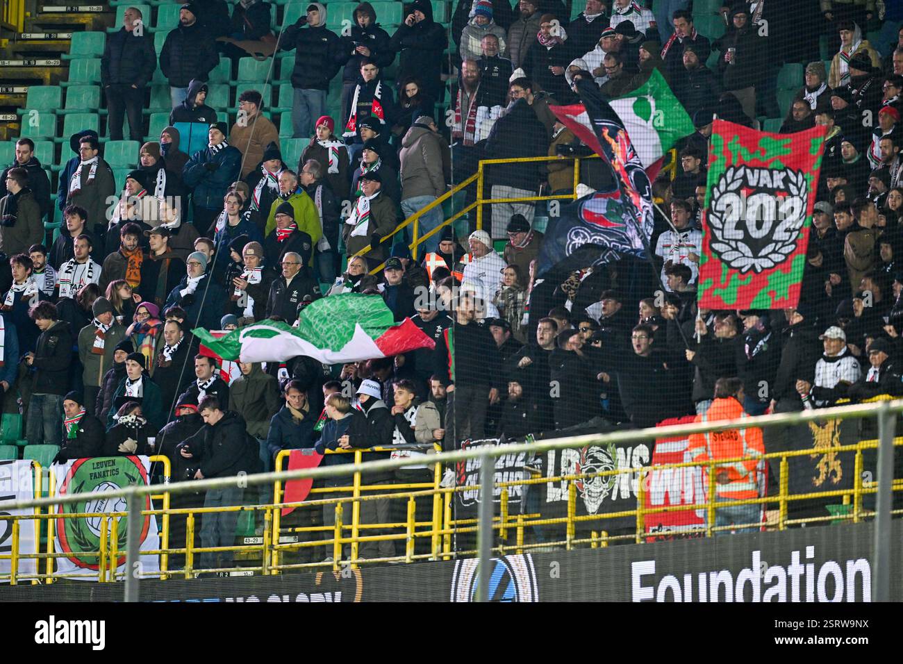 Brugge, Belgium. 07th Jan, 2025. fans and supporters of OHL pictured ...