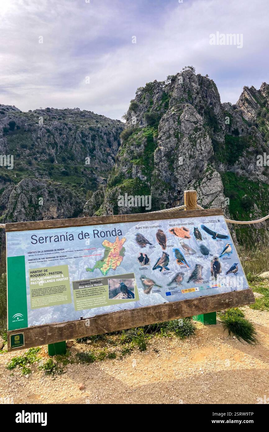 RONDA, SPAIN - FEBRUARY 15, 2025: Hiking to Montejaque dam (Presa de ...