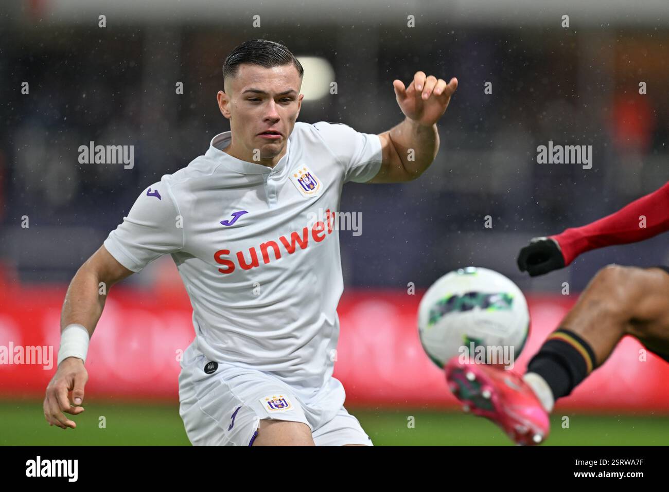 Anderlecht, Belgium. 26th Jan, 2025. Jan-Carlo Simic (4) of Anderlecht pictured during the ...