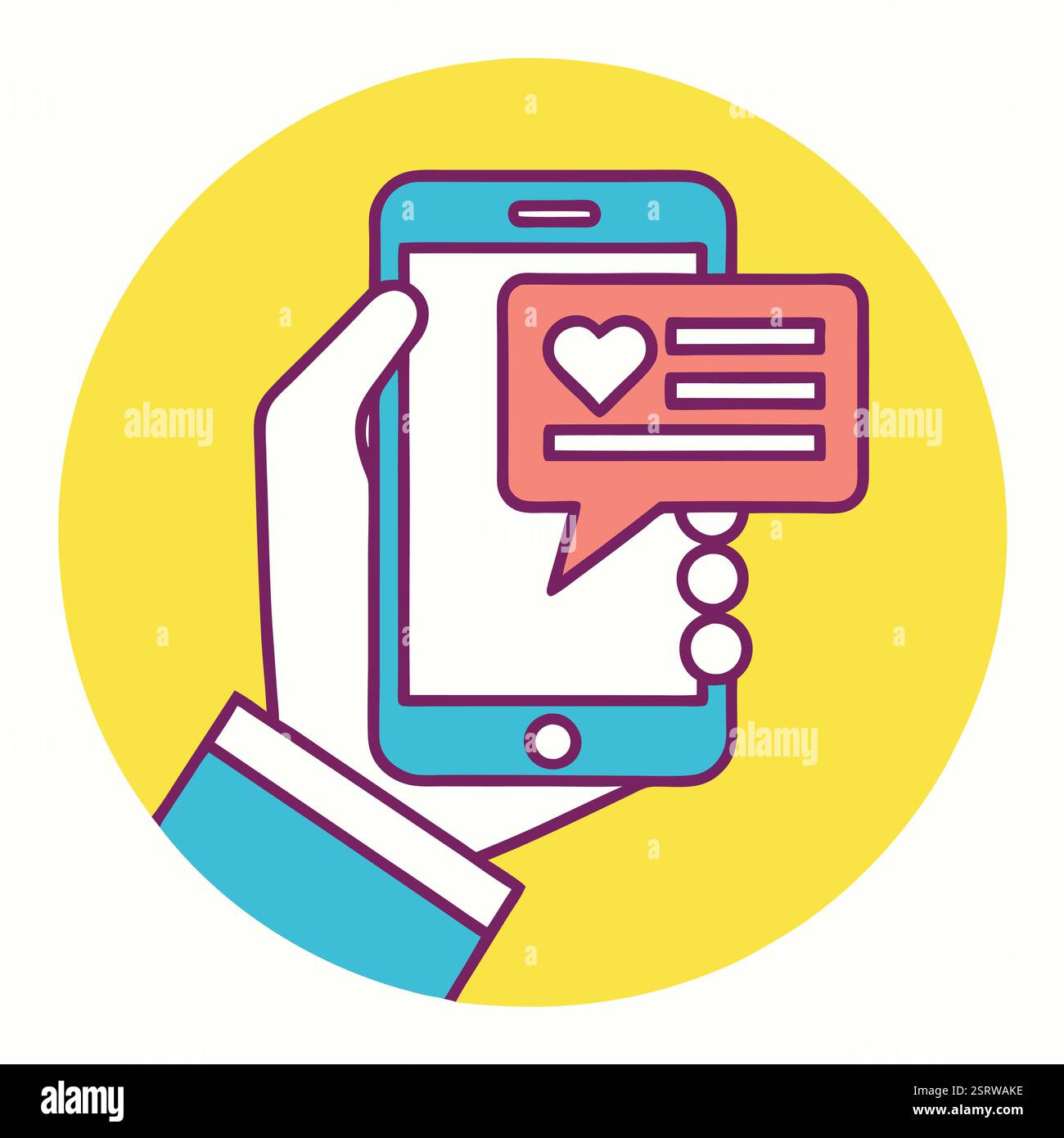 Notification holding Stock Vector Images - Alamy