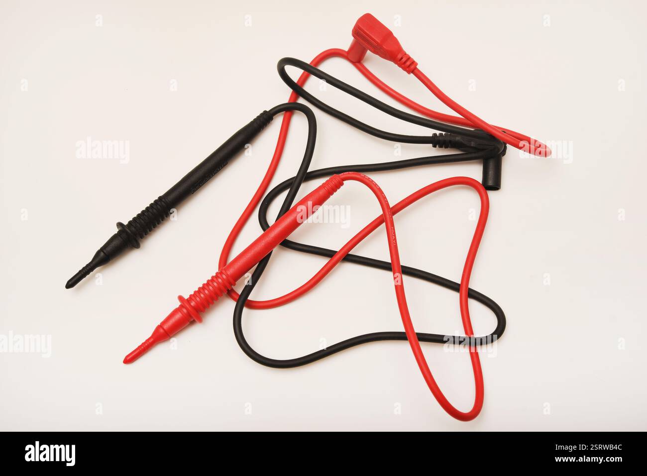 Probes for multimeter. The red and black wires of the measuring device ...