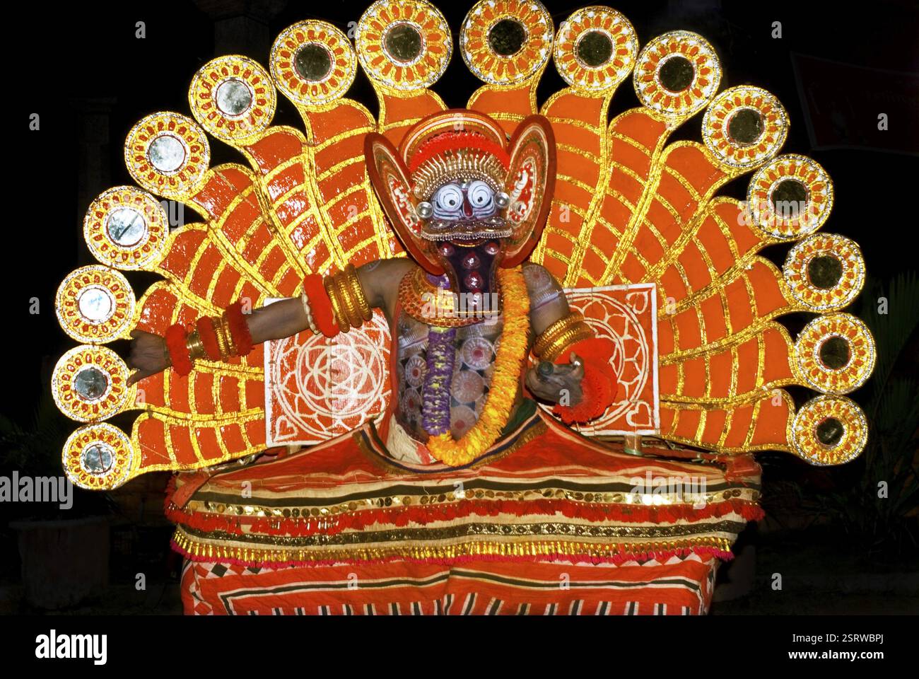 Theyyam fire dance ritualistic art form, Kerala, India MR#744 Stock ...