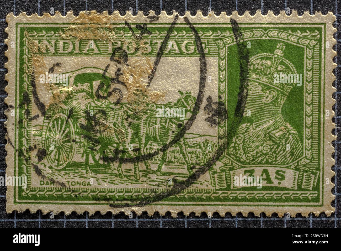 Transport dak tonga 3as, postage stamps, india, asia Stock Photo - Alamy
