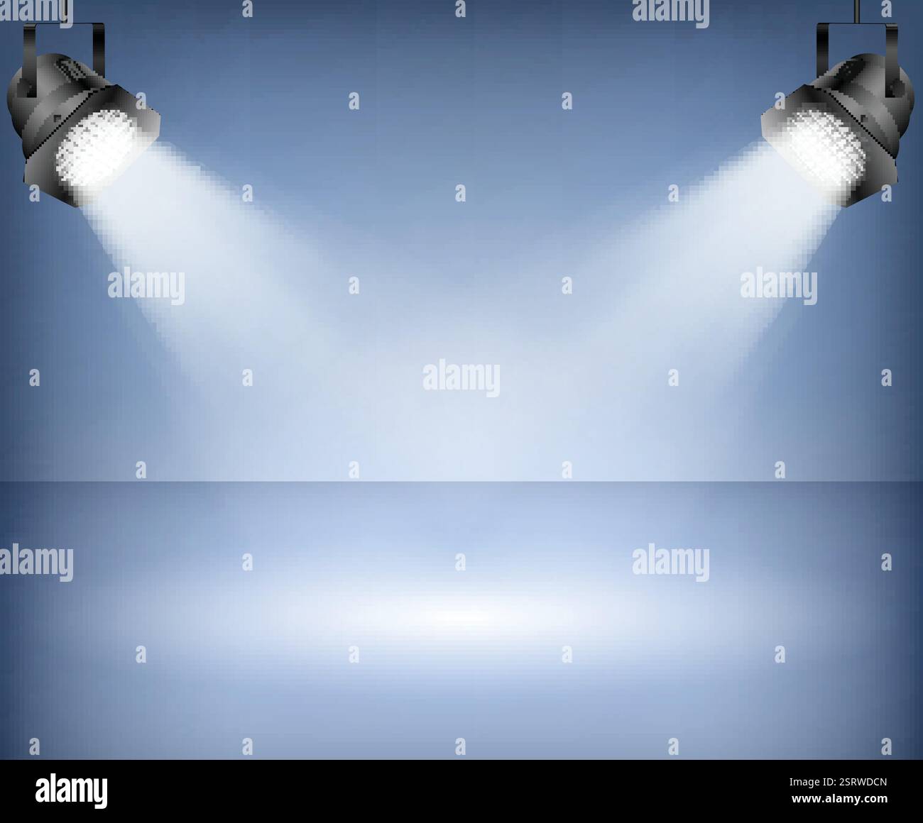 stage spotlight studio show bright club lamp glow shiny empty scene ...