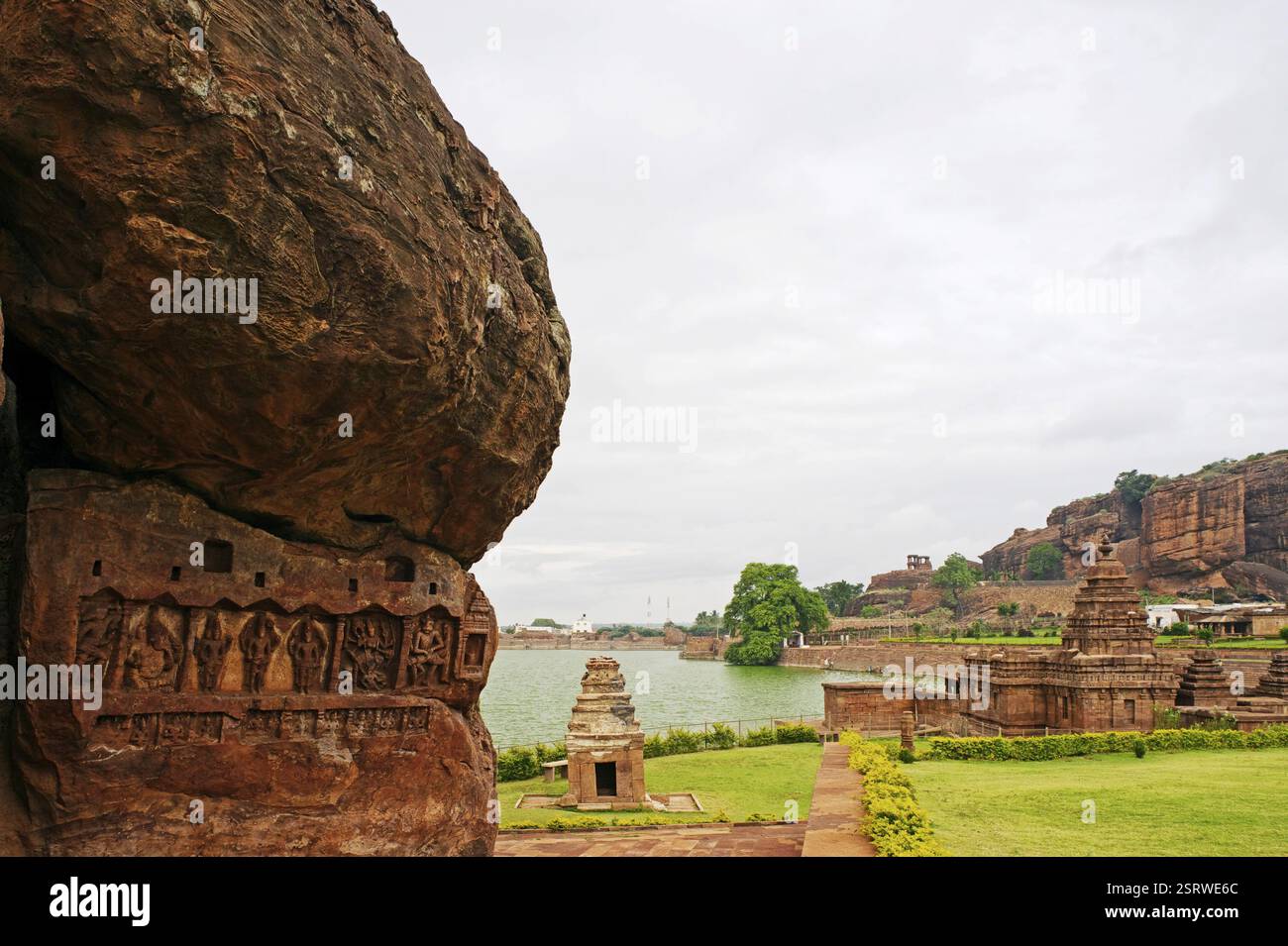 Natural cave shrine, Badami fort, Badami, Karnataka, India Heritage ...
