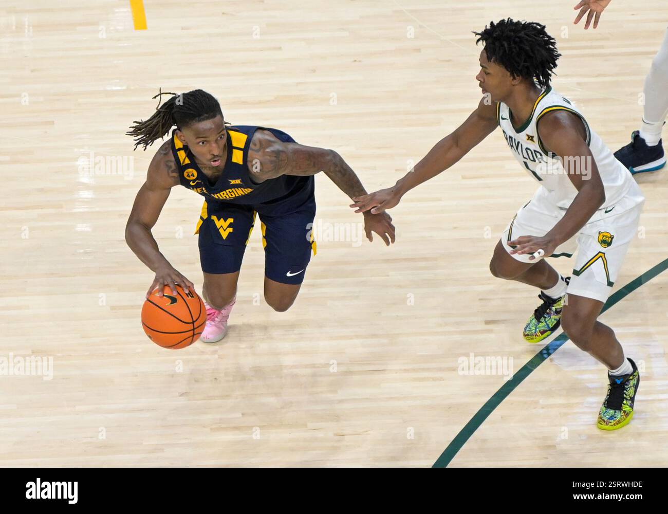 Waco, Texas, USA. 15th Feb, 2025. Baylor Bears guard Robert Wright III ...