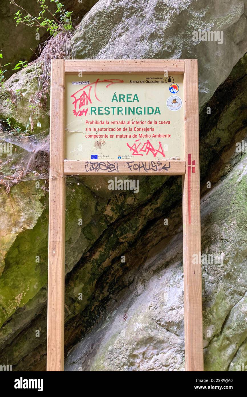 RONDA, SPAIN - FEBRUARY 15, 2025: Hiking to Montejaque dam (Presa de ...