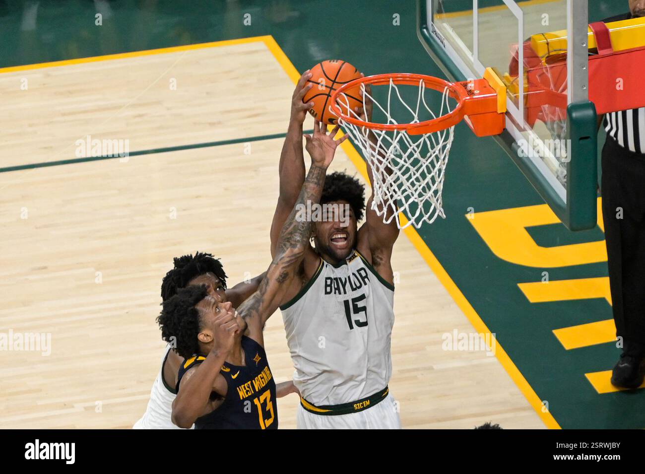 Waco, Texas, USA. 15th Feb, 2025. Baylor Bears forward Norchad Omier ...