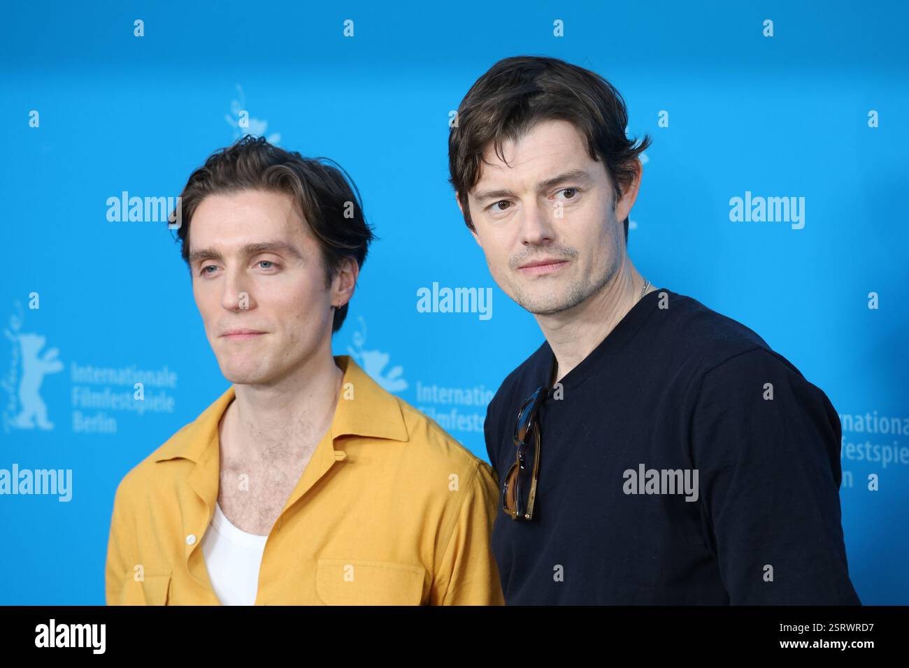 Berlin, Germany, 16th February 2025, actors Jack Farthing and Sam Riley ...