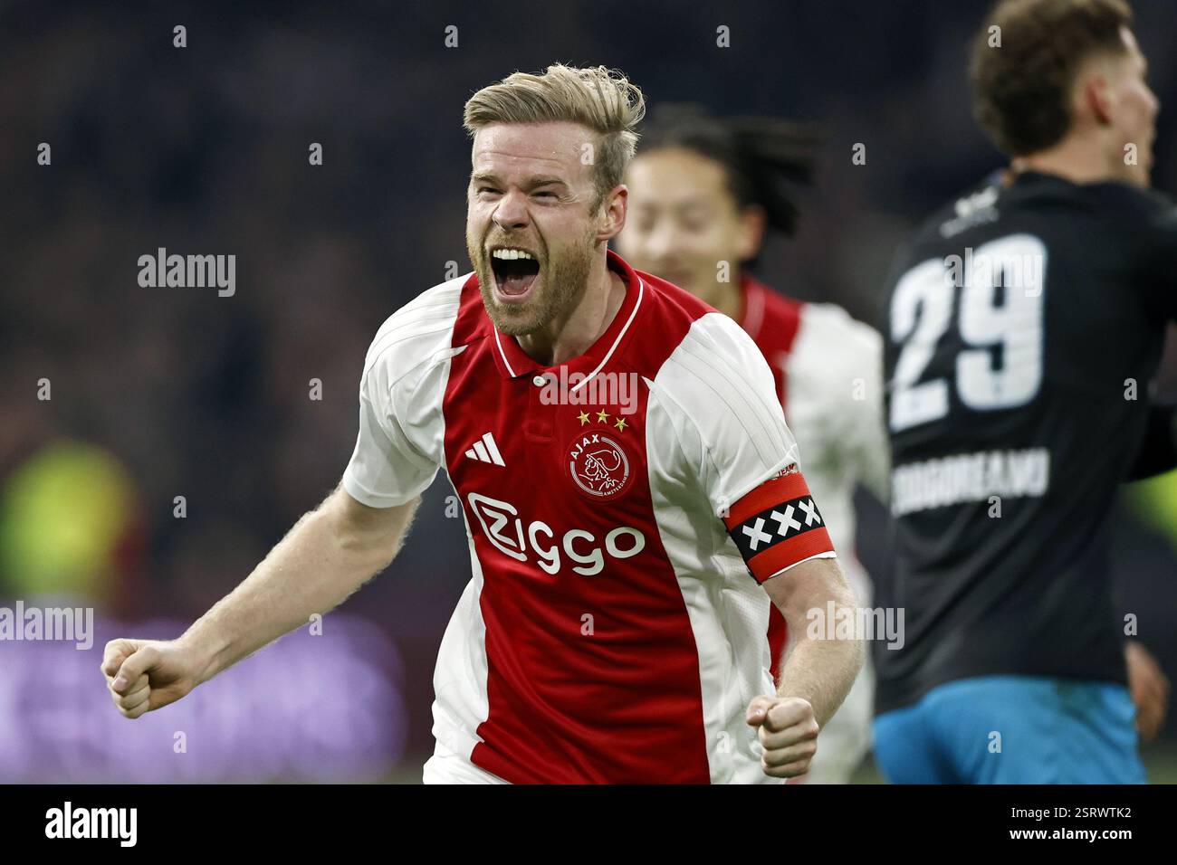 AMSTERDAM - Davy Klaassen of Ajax celebrates 4-0 during the Dutch ...