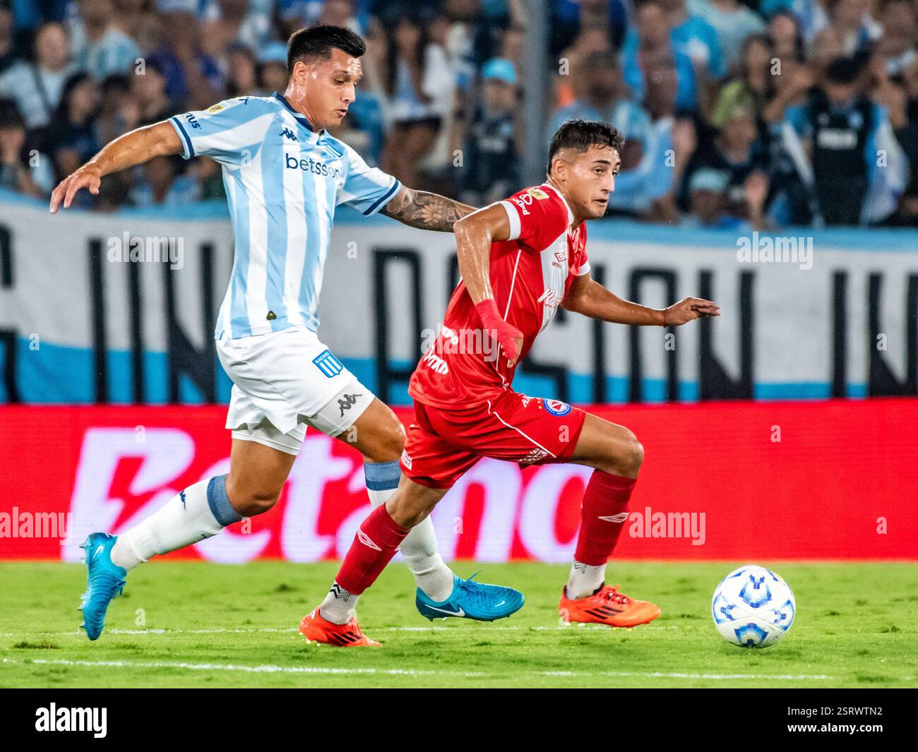 Buenos Aires, Argentina. February 15, 2025. Players fight for the ball ...