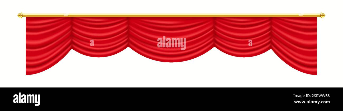 3D realistic illustration of green royal stage curtains with detailed ...