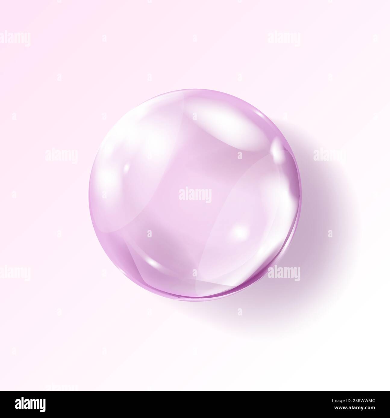 Pink collagen bubble isolated Stock Vector Images - Alamy