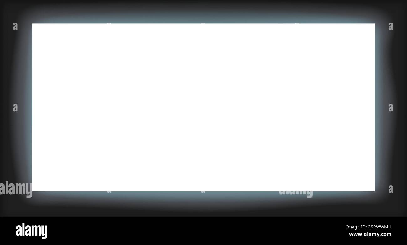 A high-resolution 3D vector image of an illuminated widescreen display ...