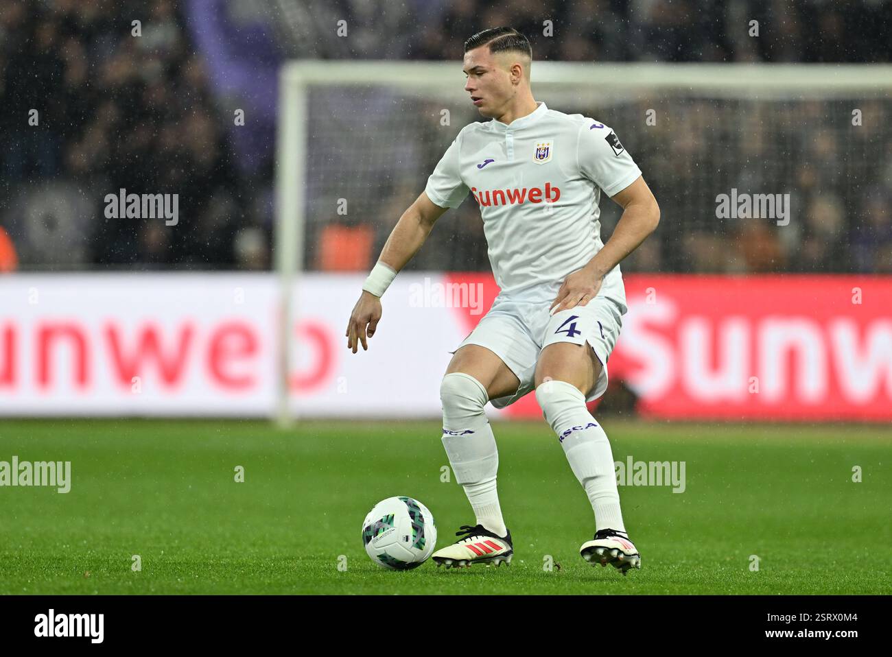Anderlecht, Belgium. 26th Jan, 2025. Jan-Carlo Simic (4) of Anderlecht pictured during the ...