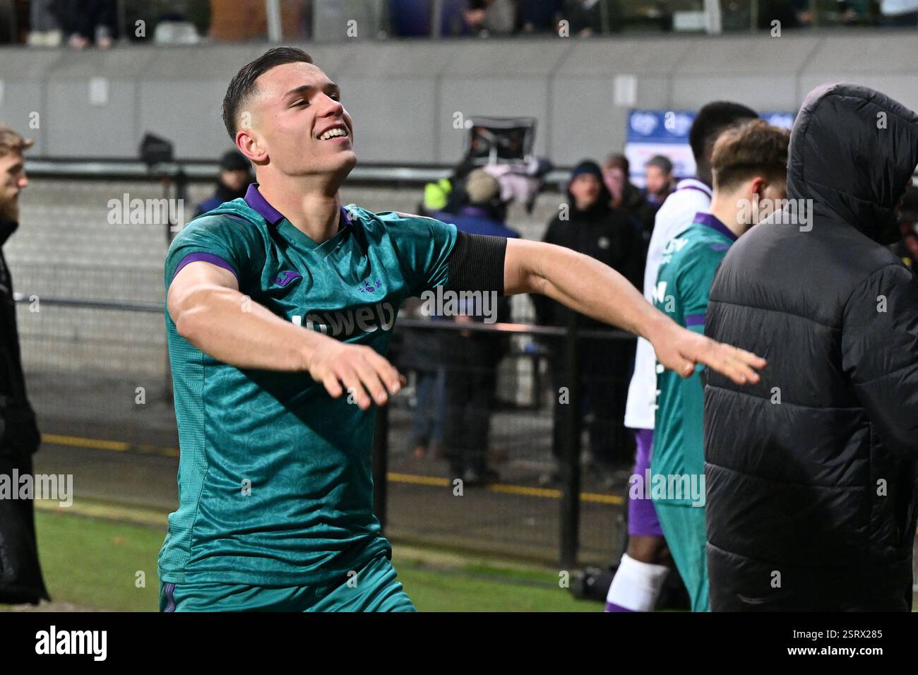 Antwerpen, Belgium. 09th Jan, 2025. Jan-Carlo Simic (4) of Anderlecht ...