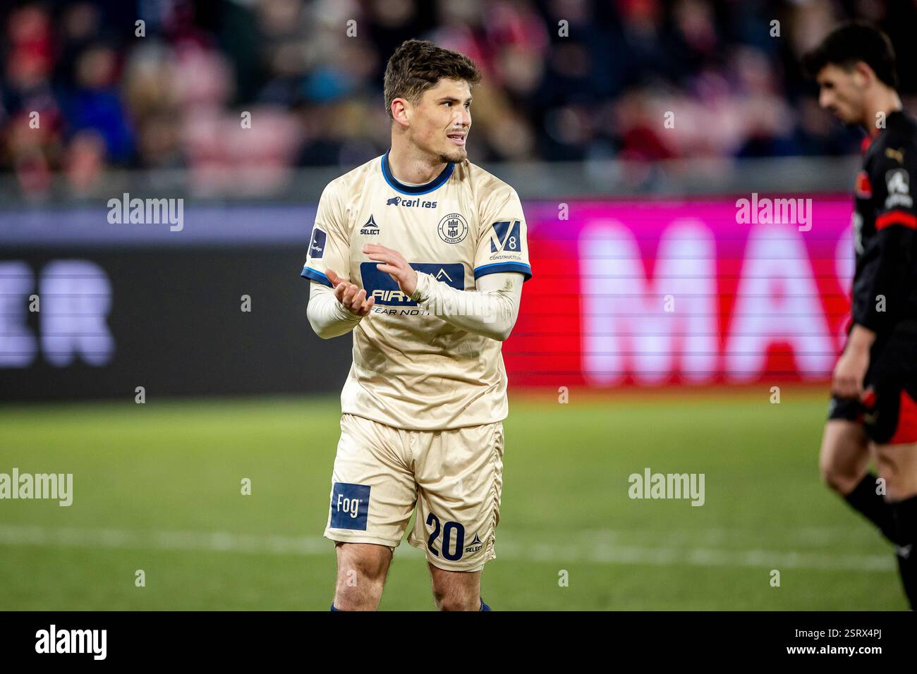 Lyngby Boldklub's Leon Klassen (20) during the Superliga match between FC Midtjylland and Lyngby ...