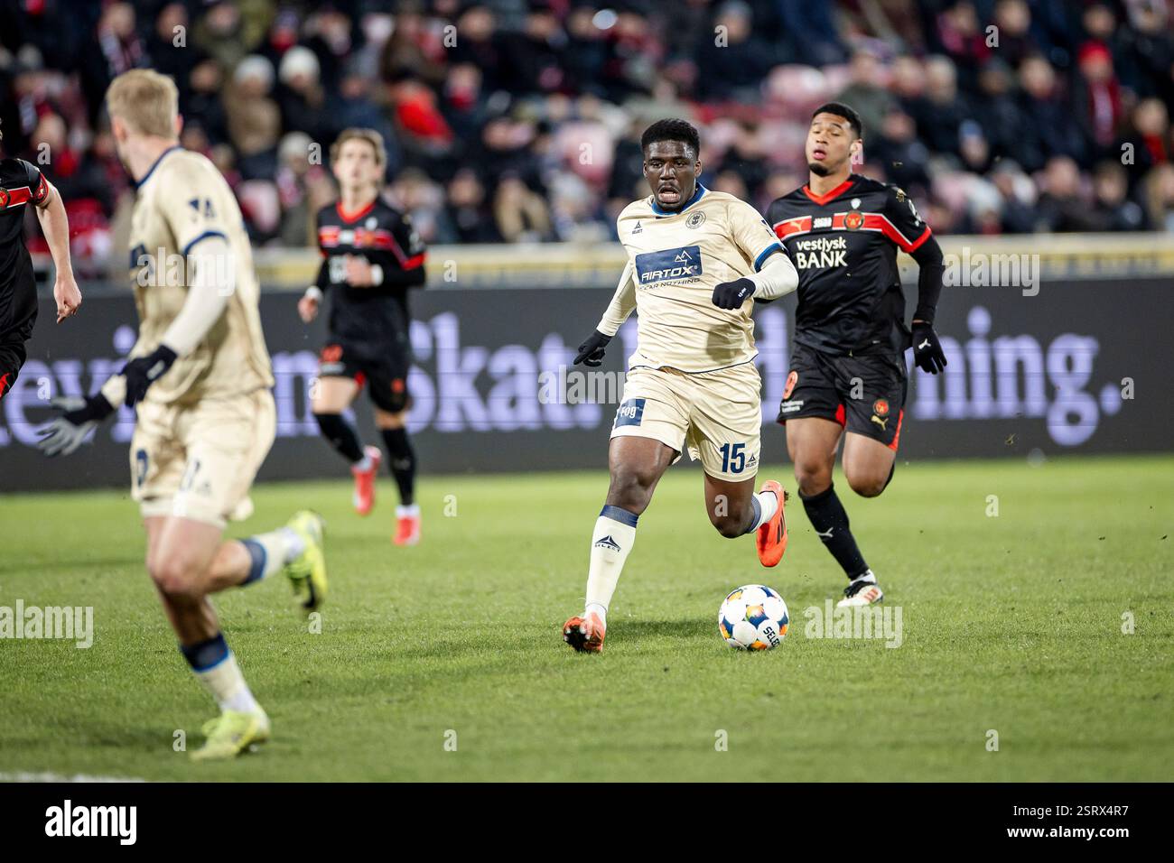 Lyngby Boldklub's Michael Opoku (15) during the Superliga match between ...