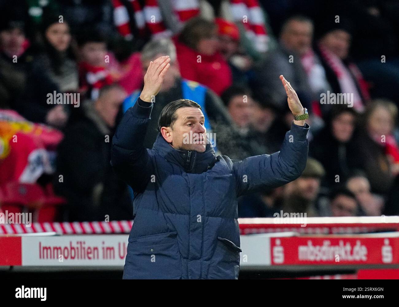 February 15 2025: Gerardo Seoane Borussia MÃ¶nchengladbach gestures ...