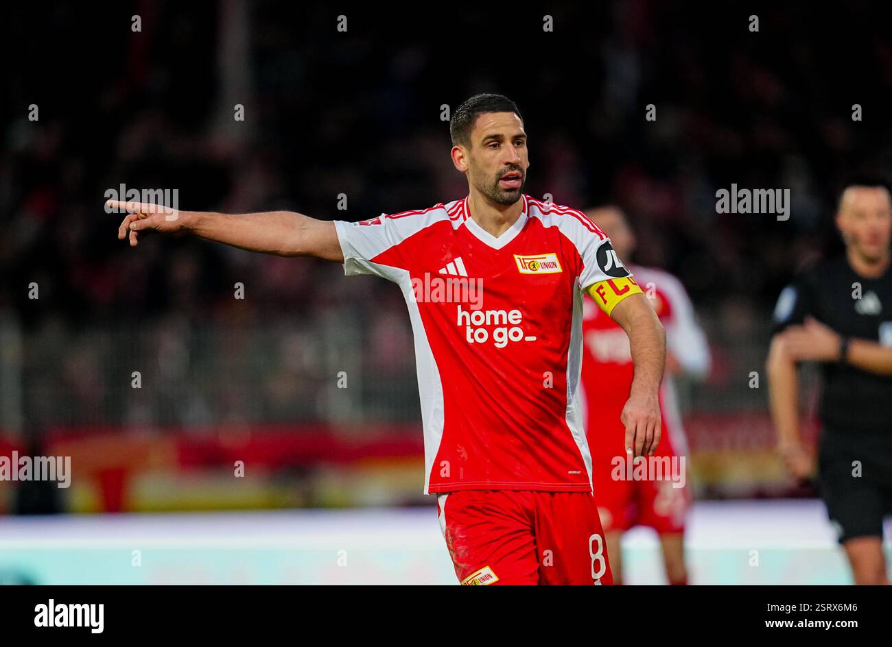 February 15 2025: Rani Khedira of 1.FC Union Berlin gestures during a 1 ...