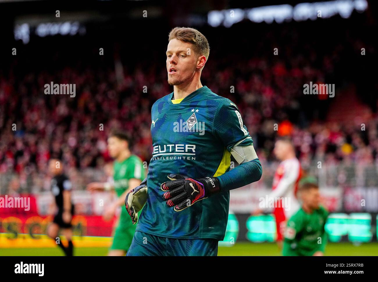 February 15 2025: Jonas Omlin of Borussia MÃ¶nchengladbach looks on ...
